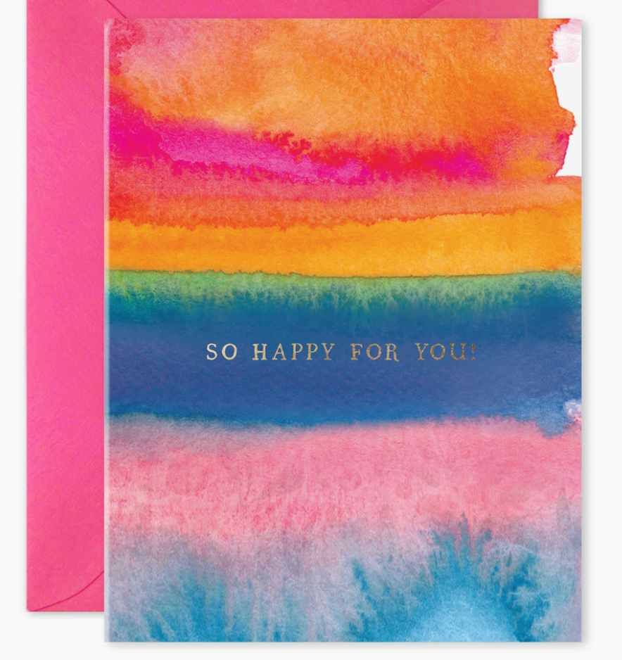 e. frances so happy for you! greeting card – A Paper Hat
