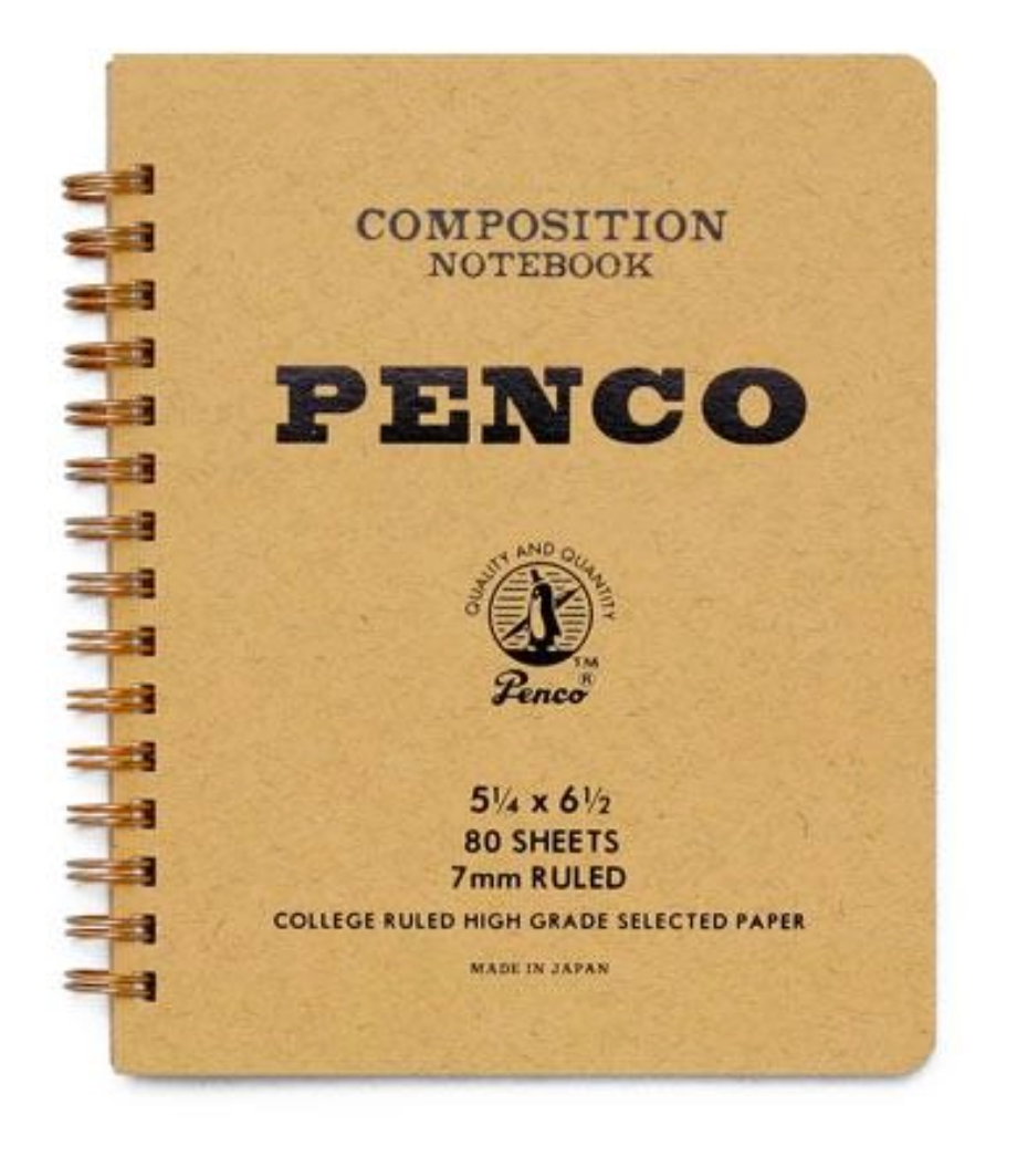 penco spiral composition notebook, assorted colors + sizes – A Paper Hat